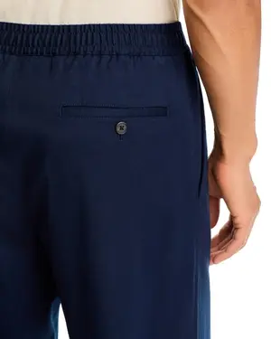 Theory Relaxed Fit Tapered Moonsoft Cotton Pants - Baltic