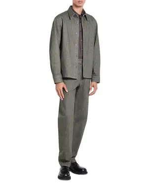Theory Relaxed Fit Denim Overshirt In Tinted Denim