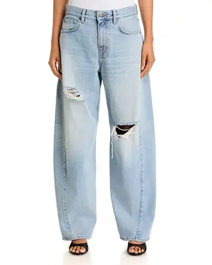 HAIKURE Clyde Mid Rise Straight Leg Jeans - Marfa Blue