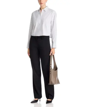 Theory Striped Button Front Shirt
