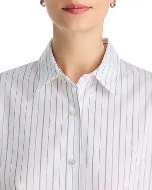 Theory Striped Button Front Shirt