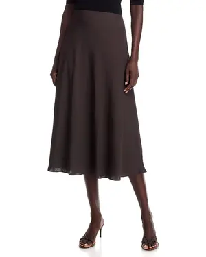 Theory Fluid Skirt - Dark Brown