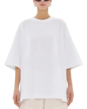 HAIKURE Gabrielle Open Back Tee - Optical White