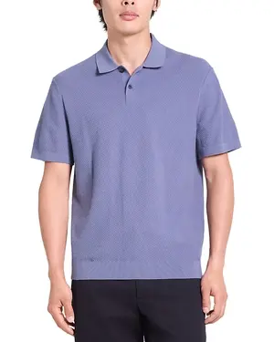 Theory Soris Polo In Fine Bilen - Dusk Blue