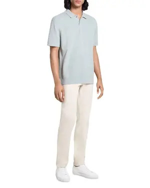 Theory Soris Polo In Fine Bilen - Willow Green