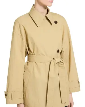 Theory Relaxed Double Breasted Trench Coat