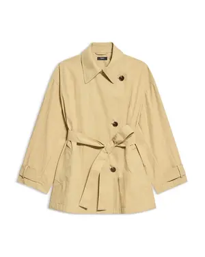Theory Relaxed Double Breasted Trench Coat