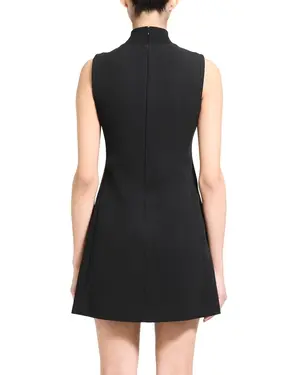 Theory Mock Neck Sleeveless A Line Dress