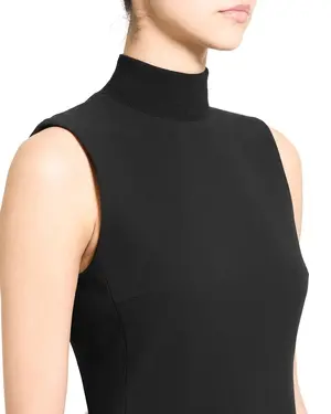 Theory Mock Neck Sleeveless A Line Dress