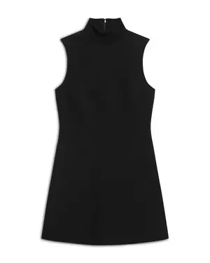 Theory Mock Neck Sleeveless A Line Dress