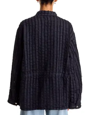 HAIKURE Sophie Frayed Striped Shirt
