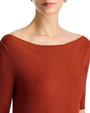 Theory Boat Neck Rib Knit Sweater