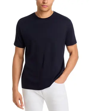 MAURIZIO BALDASSARI Linate Wool Crewneck T-shirt - Dark Navy