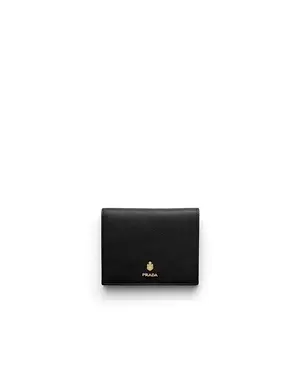 Prada Small Leather Wallet - Black
