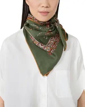 Max Mara Wkatauro Wool Cashmere & Silk Foulard