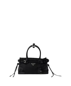 Prada Bonnie Small Re-nylon And Leather Handbag