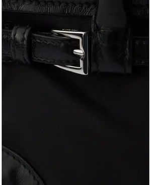 Prada Bonnie Small Re-nylon And Leather Handbag