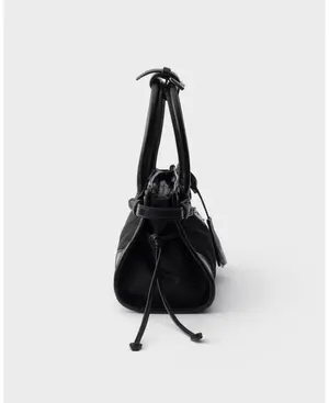 Prada Bonnie Small Re-nylon And Leather Handbag
