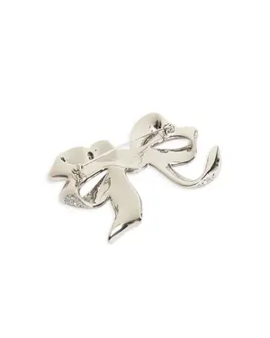 Max Mara Rhinestone Bow Brooch