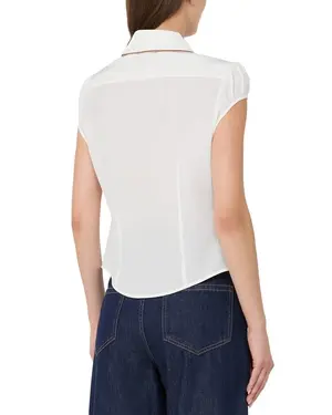 Max Mara Mstskipper Collared Button Up Blouse