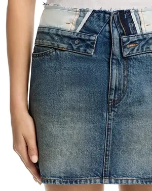 MAISON MARGIELA Denim Foldover Mini Skirt