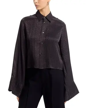 MAISON MARGIELA Long Sleeve Logo Shirt Black