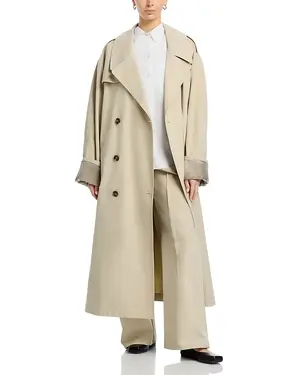 MAISON MARGIELA Belted Cotton Trench Coat - Ecru