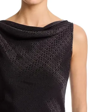 MAISON MARGIELA Sleeveless Cowl Neck Printed Dress