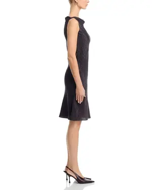 MAISON MARGIELA Sleeveless Cowl Neck Printed Dress