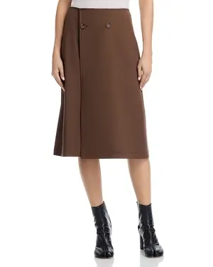 MAISON MARGIELA Midi Wrap Skirt - Brown