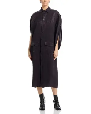 MAISON MARGIELA Logo Midi Dress - Black