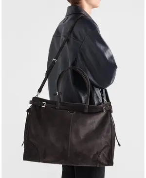 Prada Bonnie Suede Tote Bag - Grey