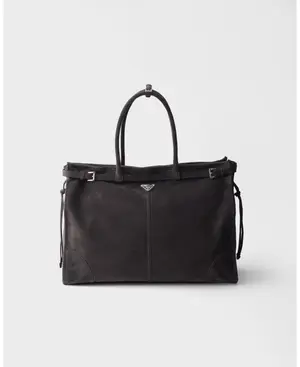 Prada Bonnie Suede Tote Bag - Grey