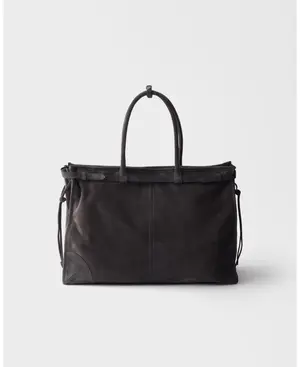 Prada Bonnie Suede Tote Bag - Grey