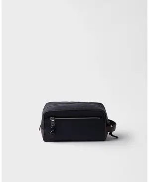 Prada Speedrock Re-nylon And Leather Pouch