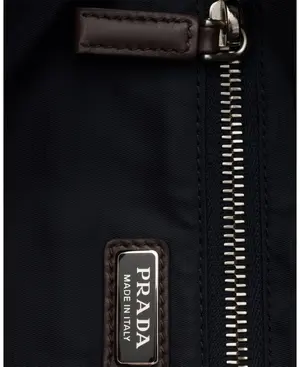 Prada Speedrock Re-nylon And Leather Pouch