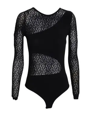 Wolford Bodysuit With Crewneck And Long Sleeves - Black