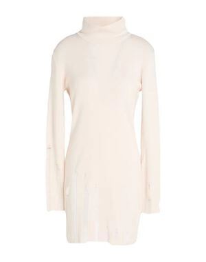 LANEUS Mini Dress Size Merino Wool - White