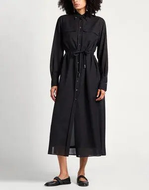 Brunello Cucinelli Maxi Dress Charcoal Size Virgin Wool