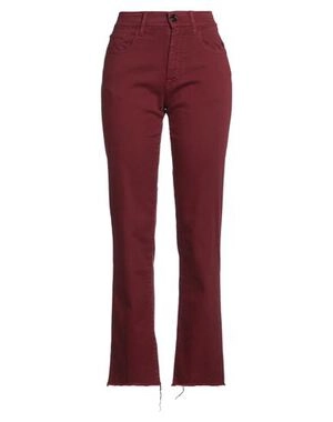 JACOB COHЁN Pants Burgundy Size Cotton, Elastomultiester, Elastane, Polyester - Red