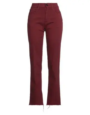 JACOB COHЁN Pants Burgundy Size Cotton, Elastomultiester, Elastane, Polyester