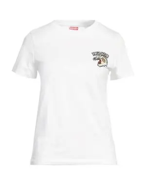 Kenzo Cotton T-shirt With Embroidered Logo - White
