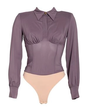 Elisabetta Franchi Bodysuit Mauve Size Viscose, Elastane
