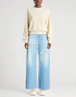 DIESEL® Cotton Wide-leg Jeans