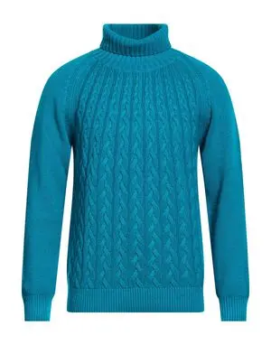 MOORER Turtleneck Turquoise Size Silk, Cashmere