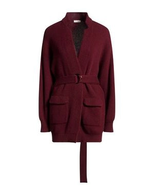 Brunello Cucinelli Belted Cashmere Cardigan - Red
