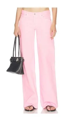 FRAME The Gray Wide Leg Jeans In Pink