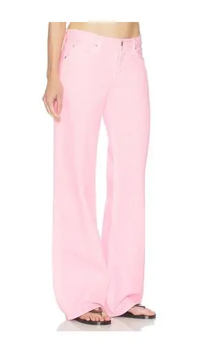FRAME The Gray Wide Leg Jeans In Pink