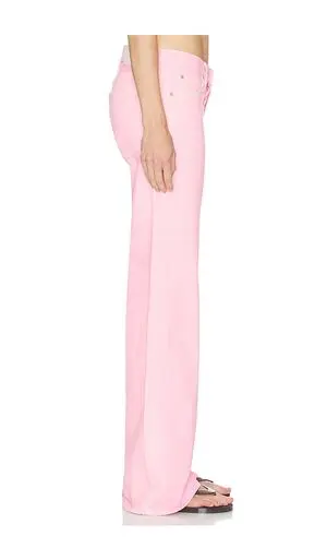 FRAME The Gray Wide Leg Jeans In Pink