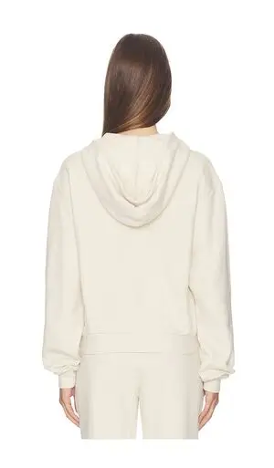 SKIMS Drapey French Terry Shrunken Zip Up Hoodie - Buff